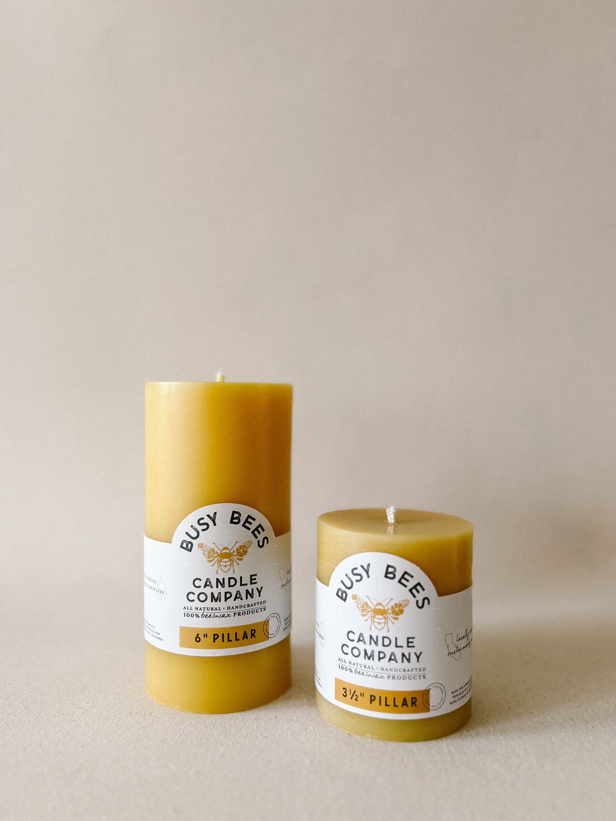 3" Pillar Candle - Busy Bees Candle Company